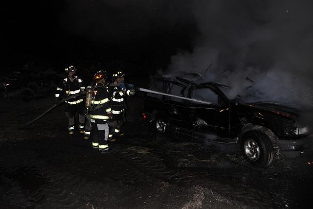 Car Fire Training - Pound Ridge Fire Department